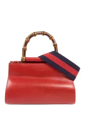 Gucci Gucci Nymphaea Bamboo Shoulder Bag Red