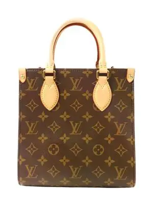LOUIS VUITTON Monogram Canvas Bb Sac Plat Tote Bag - Brown