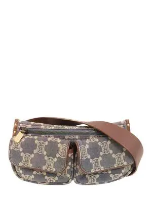 Celine Triomphe Denim Belt Bag - Blue