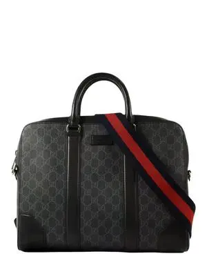 Gucci Gg Supreme Briefcase Laptop Bag - Grey