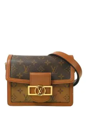 LOUIS VUITTON Mini Dauphine Monogram Reverse Shoulder Bag - Brown