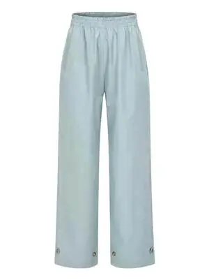 SUPER BLOND Gabardine Trousers - Blue