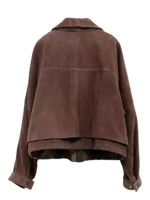 Loewe Suede Zip-up Jacket - Brown