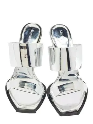 Alexander McQueen Bold Wedge Sandals - Silver