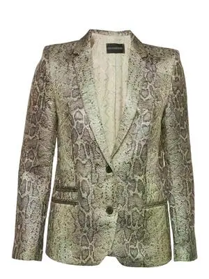 Zadig&Voltaire Python Jacquard Single-breasted Blazer - Neutrals