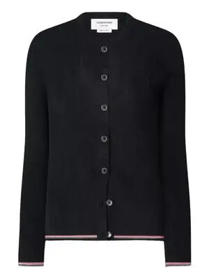 THOM BROWNE Thom Browne Black Wool Cardigan