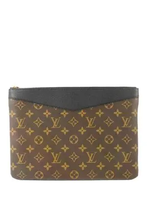 LOUIS VUITTON Monogram Clutch Bag - Brown