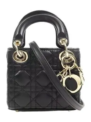 Dior Micro Lady Tote Bag - Black