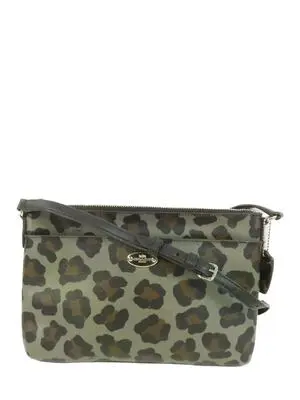 COACH VINTAGE Leopard Print Shoulder Bag - Green