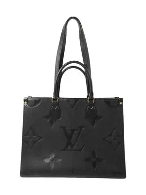 LOUIS VUITTON Louis Vuitton On The Go MM Tote Bag Black