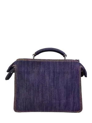 Fendi Small Peekaboo Iseeu Denim Tote Bag - Blue