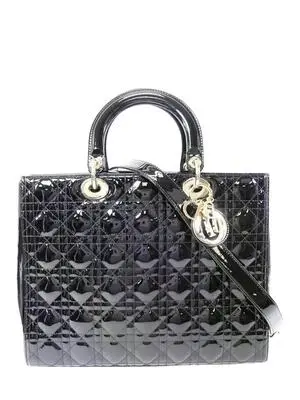 Dior Lady Cannage Tote Bag - Black
