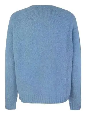 Max Mara Raglan Sleeve Knitted Sweater - Blue