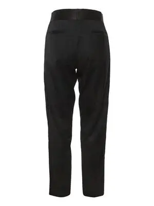 Prada Gabardine Trousers With Satin Waistband - Black