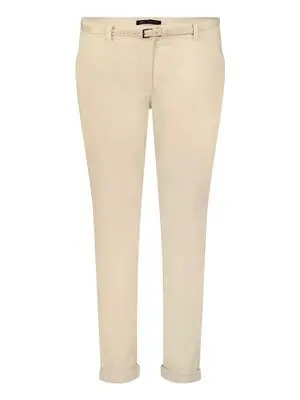 BETTY BARCLAY Belted Turned-up Cuffs Trousers - Neutrals