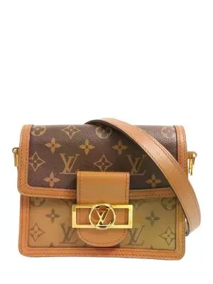 LOUIS VUITTON Mini Dauphine Monogram Reverse Shoulder Bag - Brown