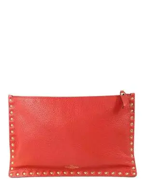 Valentino Garavani Rockstud Clutch Bag - Red