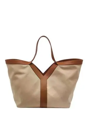 Saint Laurent Y Tote Bag - Neutrals