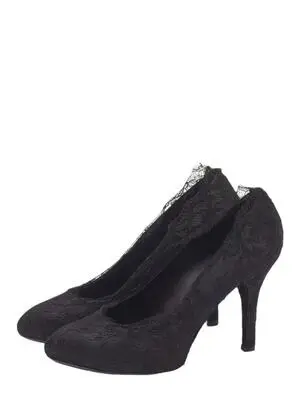 Dolce & Gabbana Lace Trim Stiletto Pumps - Black