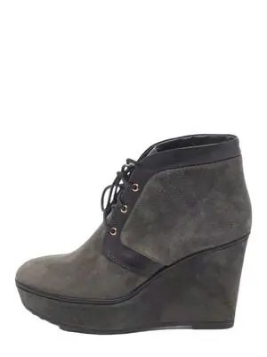 TOD'S Tod's Vintage Lace-Up Wedge Ankle Boots