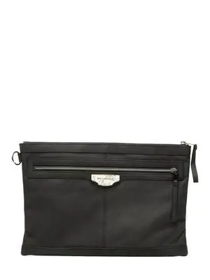 Balenciaga 2015 Lambskin Marble Clip Clutch Bag - Black