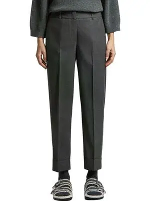 Peserico Pressed-crease Trousers - Grey