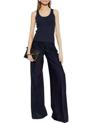 Max Mara Ribbed-knit Tank Top - Blue