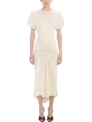 Victoria Beckham Bela Asymmetric Midi Skirt - Neutrals