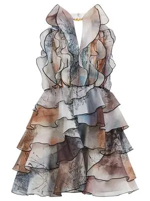 Aje Mini Dress With Ruffled Accents - Multi