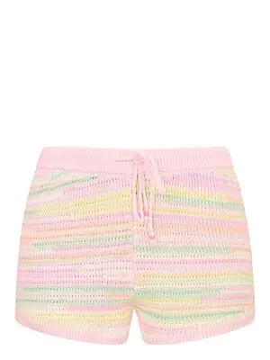 LoveShackFancy Windly Cotton Knit Shorts - Multi
