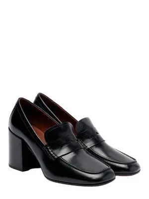 Dries Van Noten Leather Penny Loafers - Black