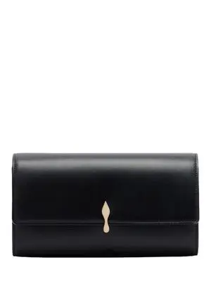 CHRISTIAN LOUBOUTIN Bettina Leather Wallet On Chain - Black