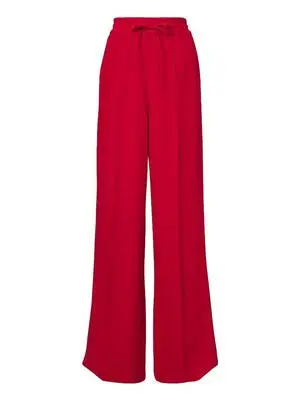Valentino Garavani Cady Couture Wide-leg Silk Pants - Red