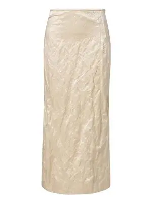 FFORME Calico Metallic Fibre Blend Midi Skirt - Beige