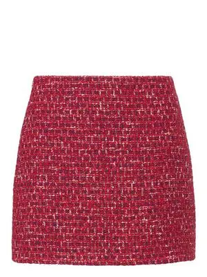 Valentino Garavani Tweed Mini Skirt - Red