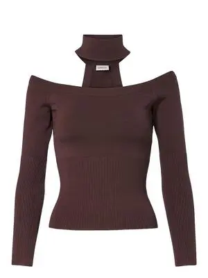 Simkhai Lila Off-shoulder Sweater - Brown