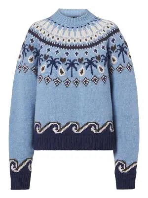 Alanui Sweet Winter" Virgin Wool Sweater - Blue