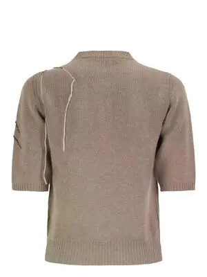 Fabiana Filippi Embellished Crew Neck Sweater - Brown