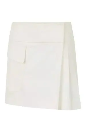 Alberta Ferretti Asymmetric Mini Skirt - Neutrals