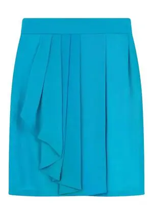 Alberta Ferretti Asymmetrical Pleated Mini Skirt - Blue