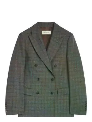Dries Van Noten Double-breasted Wool Blazer - Grey