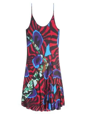 Dries Van Noten Printed Slip Dress - Red