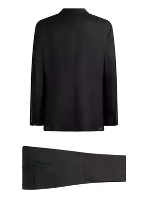 Etro Single-breasted Virgin Wool Suit - Black