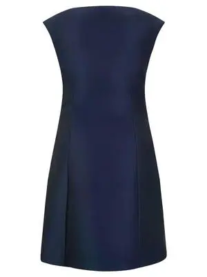 Alberta Ferretti Draped Ruffled Mini Dress - Blue