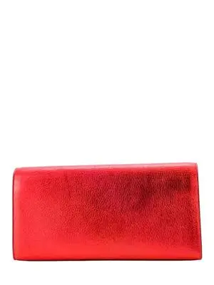 Saint Laurent Monogram Tassel Clutch Bag - Metallic