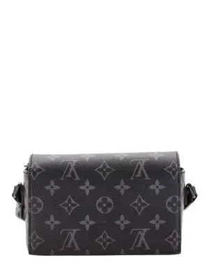 LOUIS VUITTON Steamer Wearable Wallet Monogram Eclipse Canvas Crossbody Bag - Black