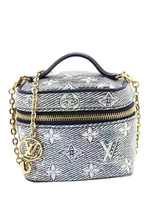 LOUIS VUITTON Monogram Jacquard Vanity Case Micro Satchel - Blue