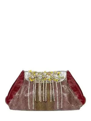 Dries Van Noten Beaded Leather Crossbody Bag - Neutrals