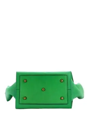 Celine Tie Knot Small Grainy Leather Tote Bag - Green