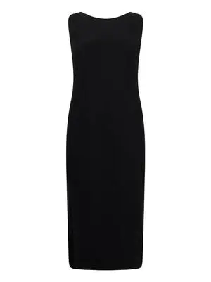 Alberta Ferretti Ribbed Knit Open-back Midi Dress - Black